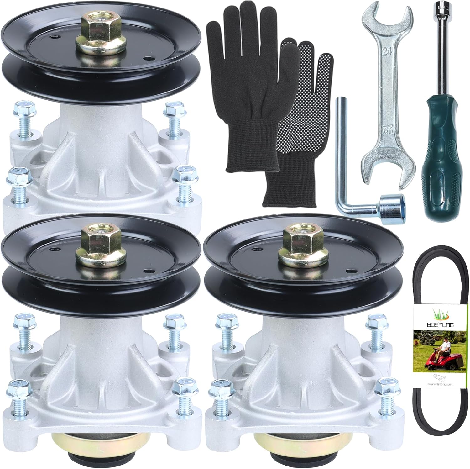 Amazon.com : BOSFLAG 3 Pack 604214 Spindle with 603988 Pulley 791988 ...