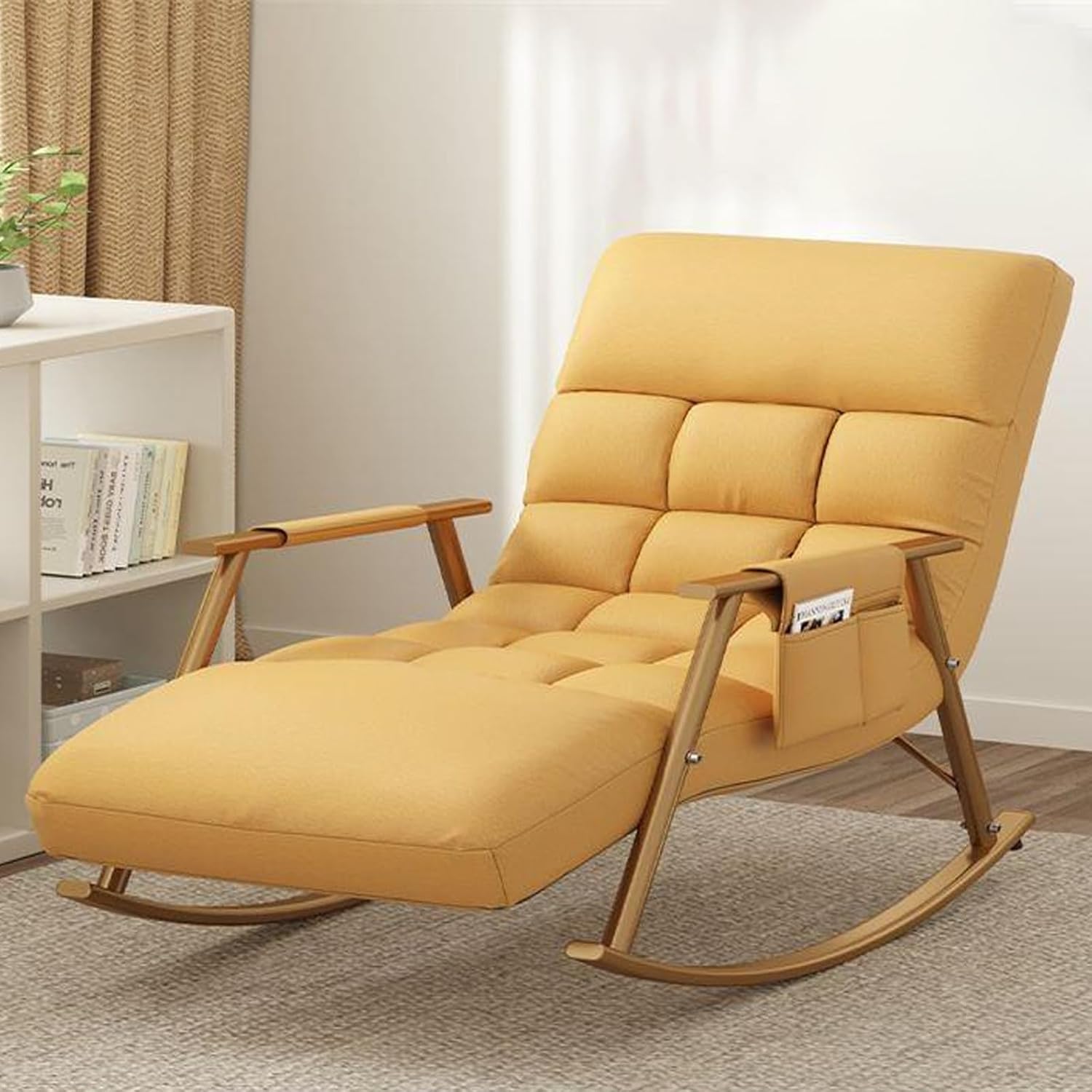 Amazon.com: LOCHE Adjustable Rocking Lounger Chair,Rocking Chair Indoor ...