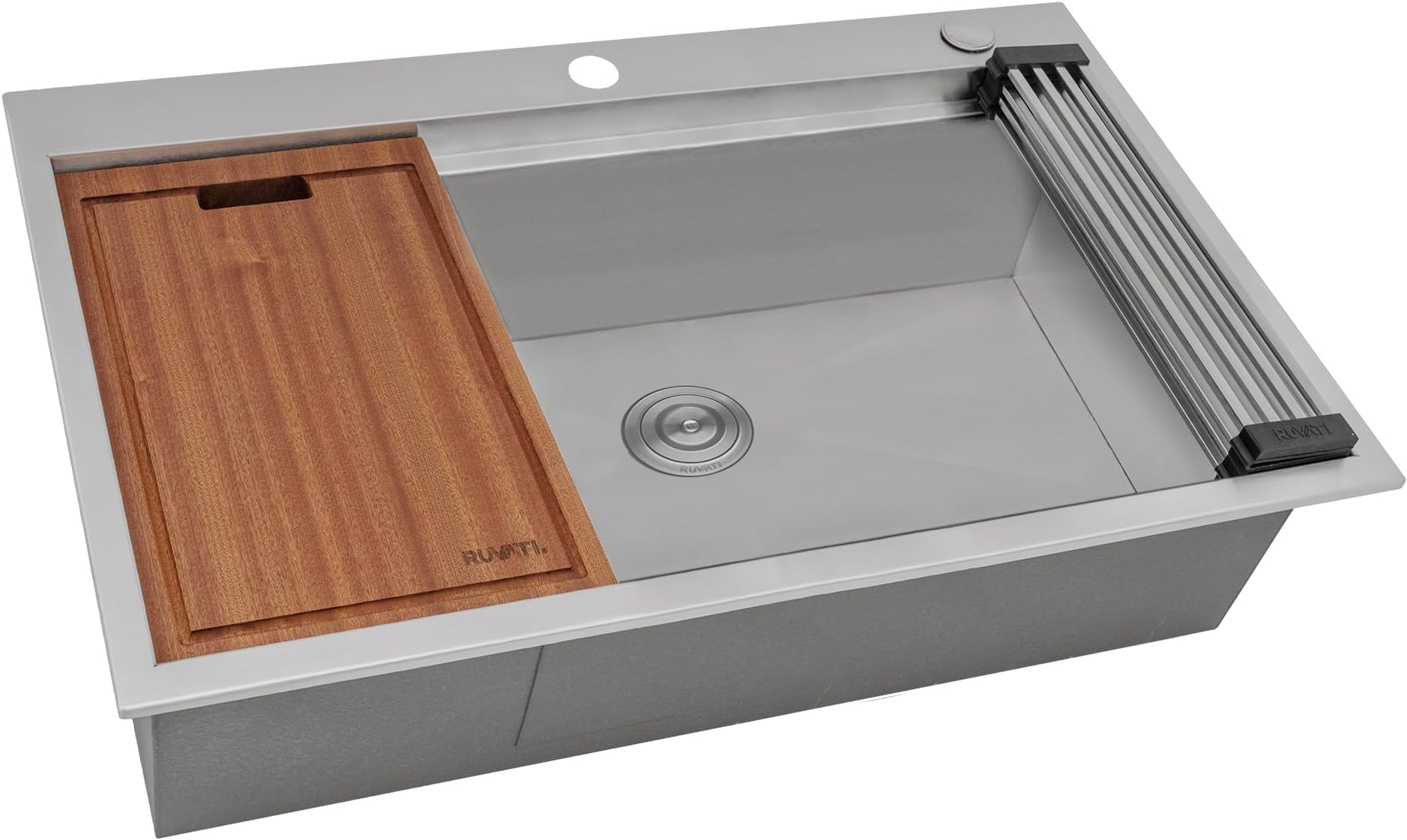 Ruvati Verona RVH9200 33" Apron-front Workstation Farmhouse Single Bowl ...