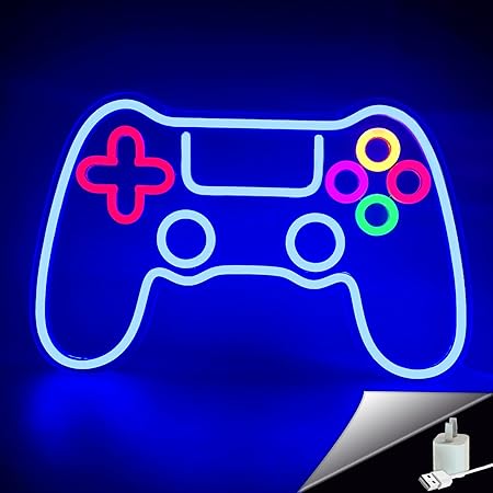 Kavaas Gamer Neon Sign, Game Controller Neon Sign for Gamer Room Decor ...