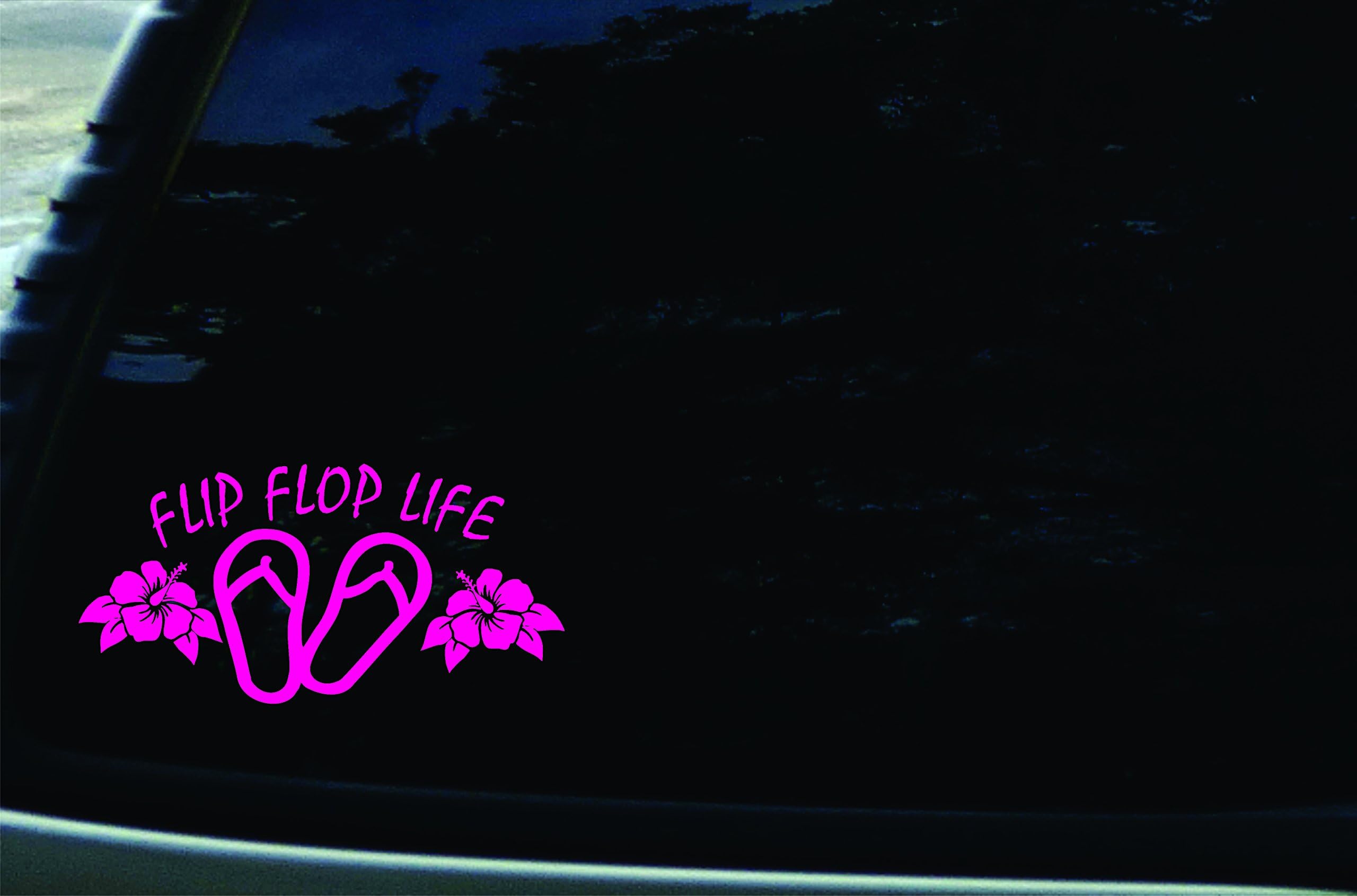 Amazon.com: Life is Better in Flip Flops Circle NOK Decal Vinyl Sticker ...