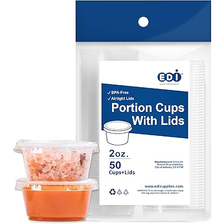 Amazon.com: Comfy Package [100 Sets - 1 oz.] Plastic Disposable Portion ...