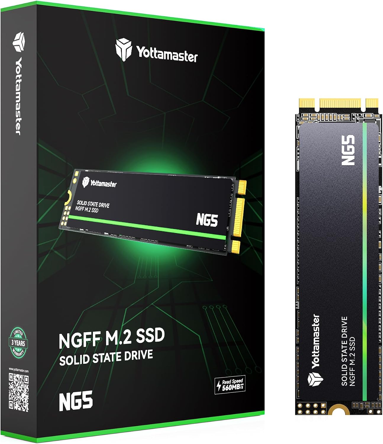Amazon.com: Yottamaster NG5 512GB M.2 SATA SSD, M.2 2280 NGFF SSD SATA ...