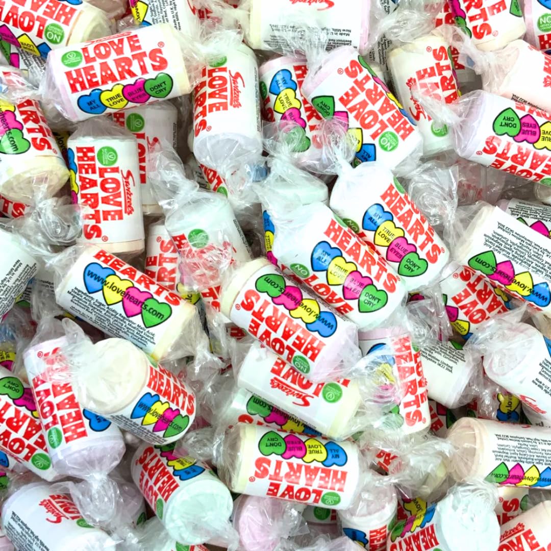Love Heart Sweets Mini Roll - 100 x Packs Fruit Flavour Fizzy Sweets ...