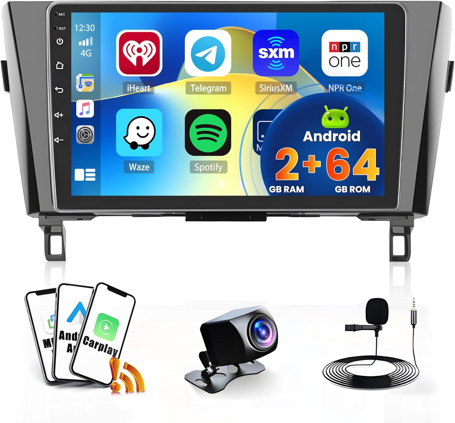 Amazon.com: [2G+64G] Hikity Android Stereo Upgrade for Nissan Rogue ...