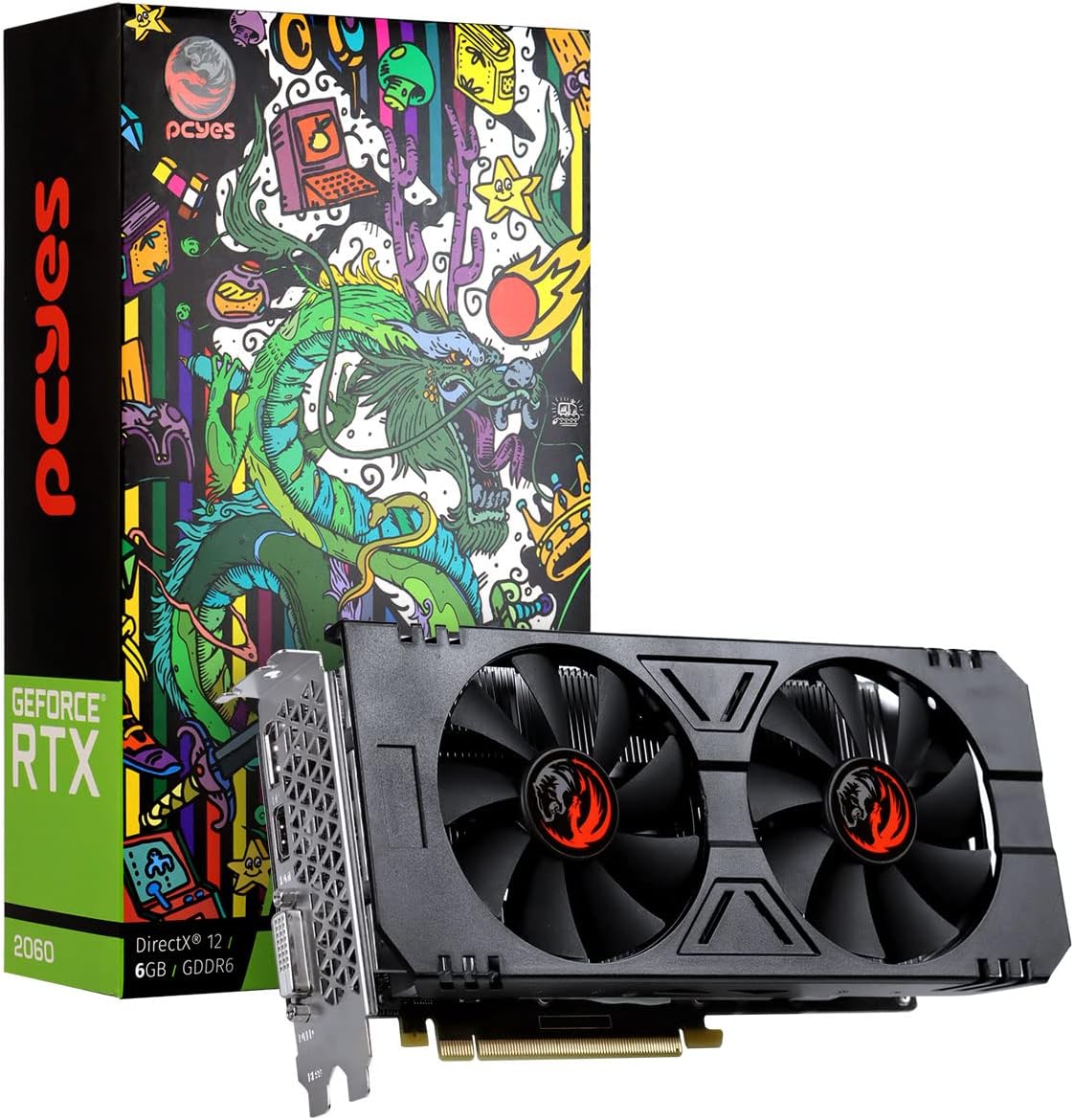 RTX 2060 Super 8GB, GDDR6, 256bit, PCIe 3.0×16, DisplayPort, HDMI, Dual ...