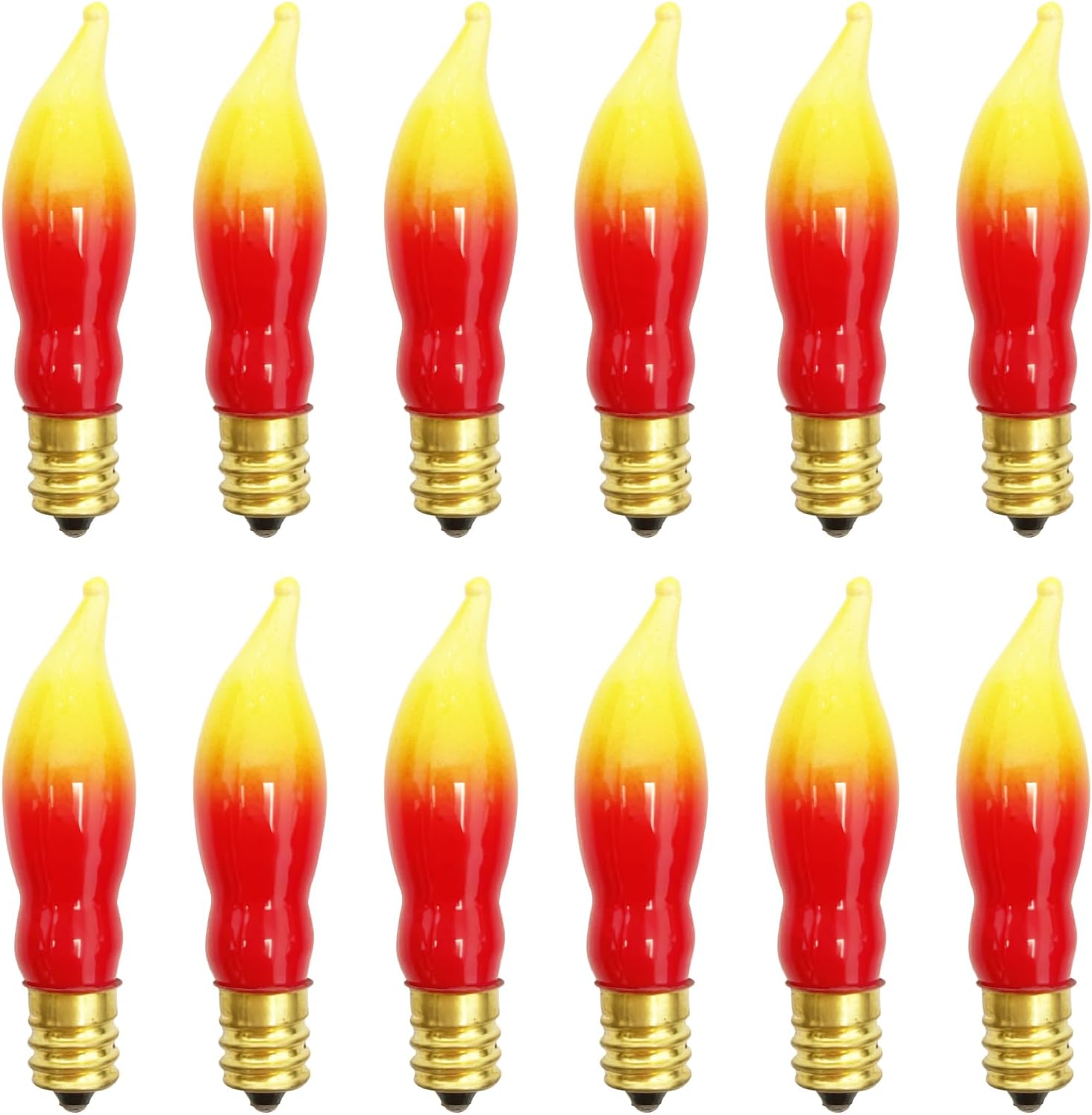 Amazon.com : Vickerman 64644 - 7 watt 120 volt Red / Yellow Flame Bulb ...