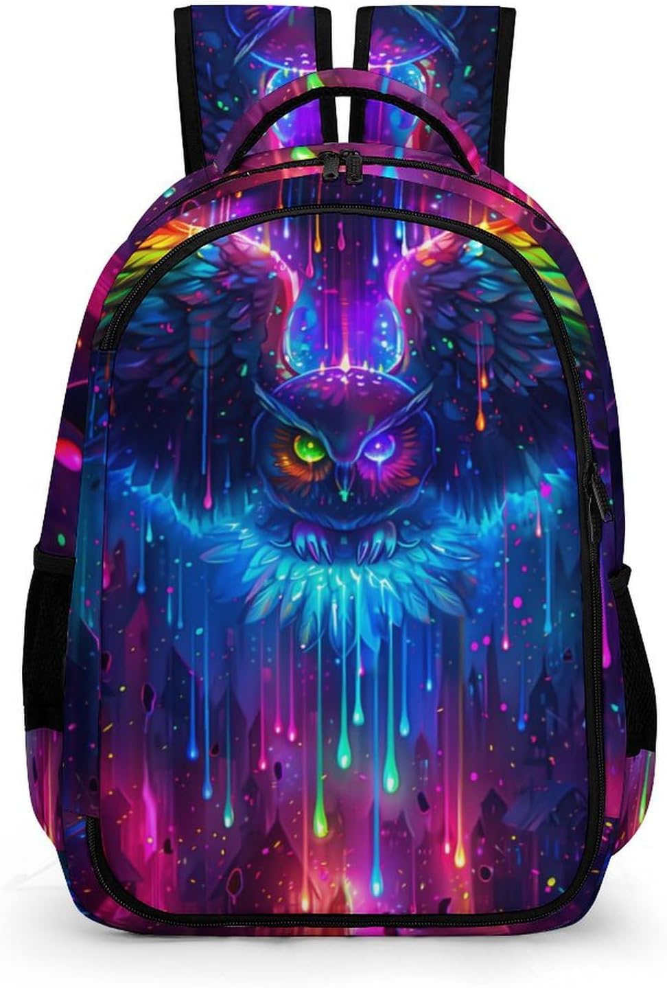 Amazon.com | KAFFUL Cute Owl Backpack for Kids, Cute Rainbow Colorful ...