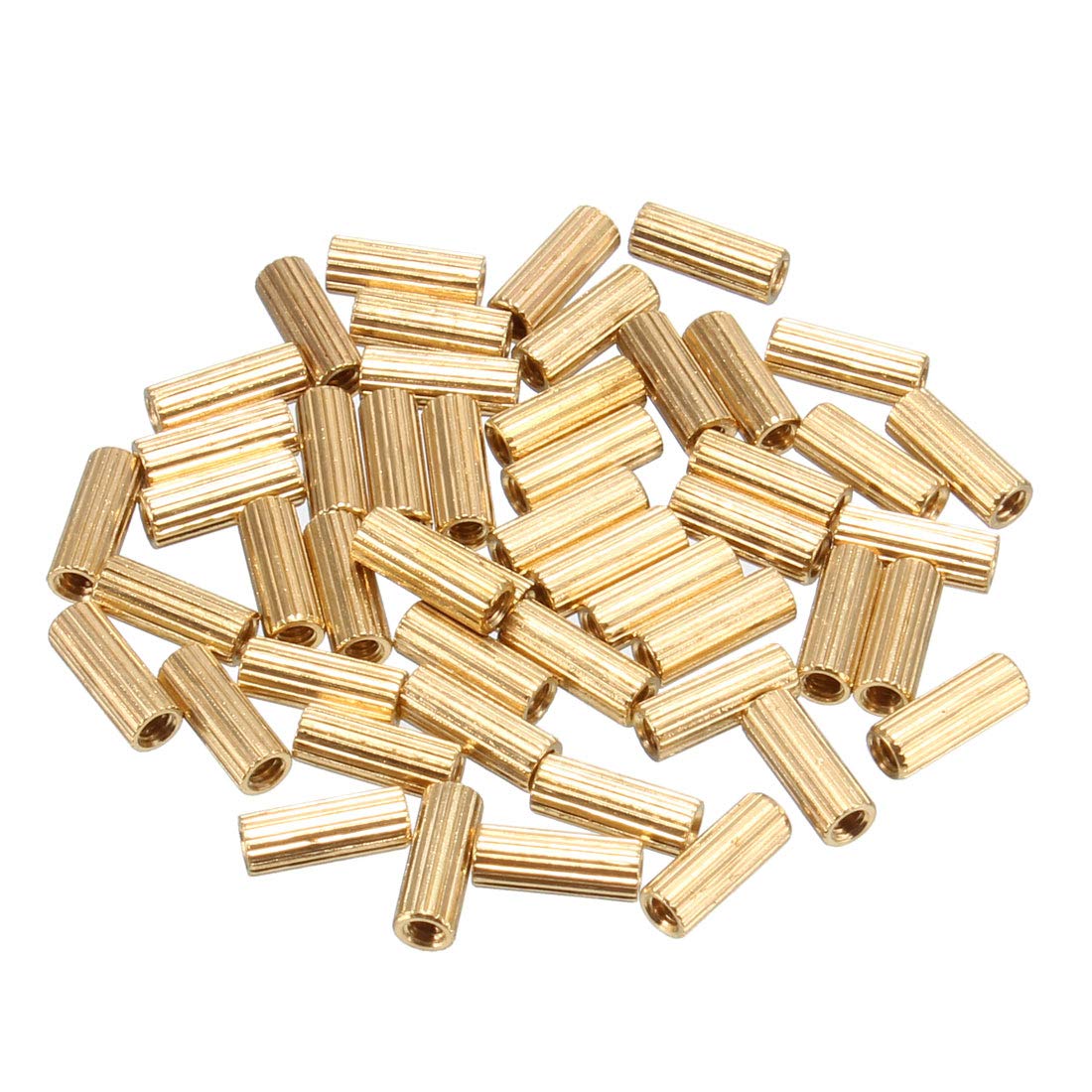 Amazon.com: uxcell 50pcs Brass Round Straight PCB Pillar Female Thread ...