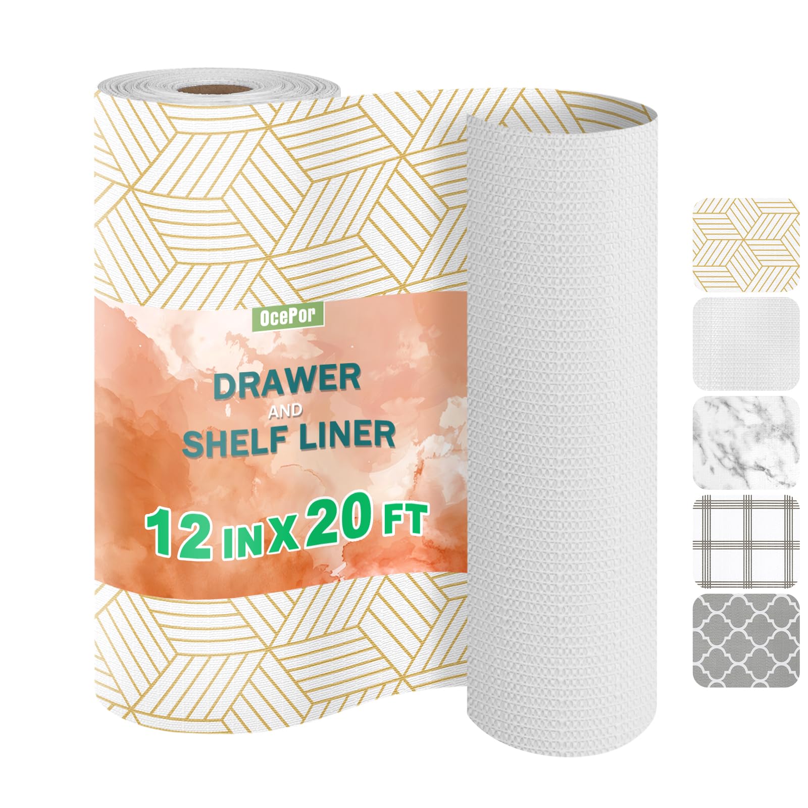 Amazon.com - Non-Adhesive Drawer and Shelf Liner 12IN x 20FT，Non Slip ...
