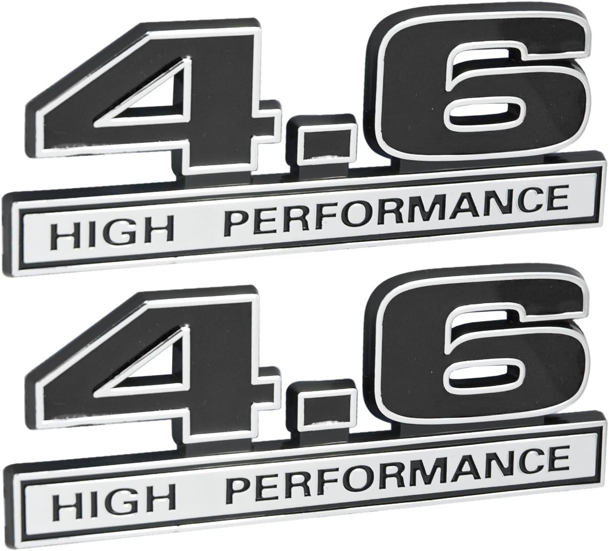 Amazon.com: 4.6 Liter High Performance Engine Emblems in Chrome & Black ...