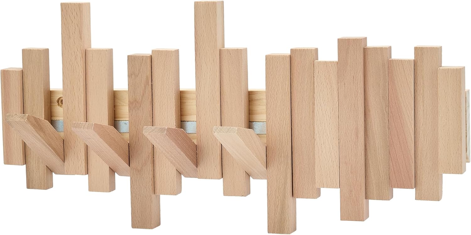 Amazon.com: HLYYCC Natural Wood Wall Mounted Piano Coat Rack | Mounted ...