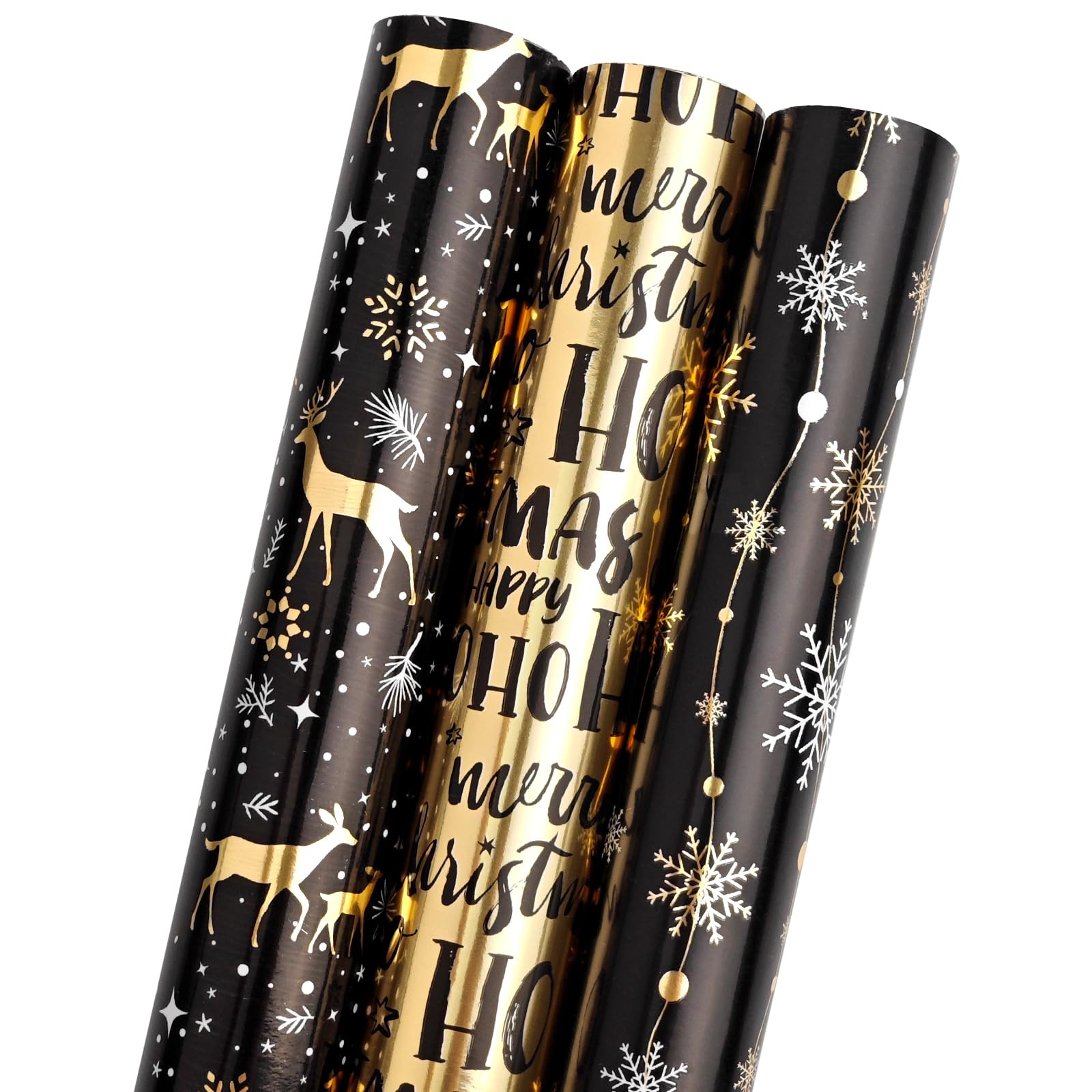 Amazon.com: LDGOOAEL Mini Short Christmas Wrapping Paper Roll with Cut ...
