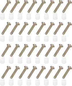 uxcell 50Pcs Plastic Hinge Dowel Inserts, M4 x 10mm Furniture Pre ...