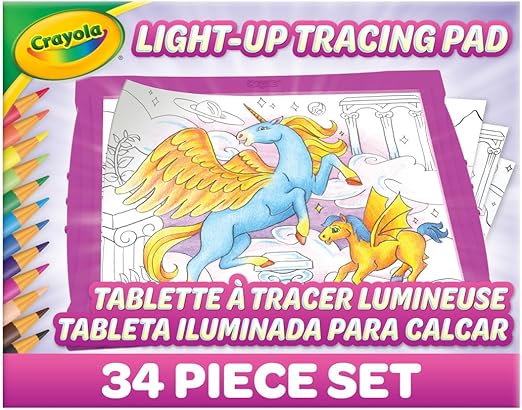 Amazon.com: Crayola Light Up Tracing Pad Pink, Best Birthday, Holiday ...