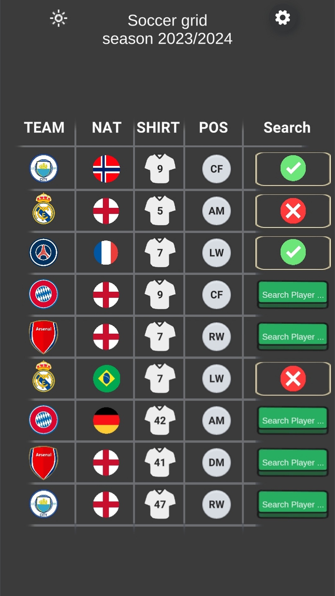 Soccer grid- Aplicación en Amazon Appstore
