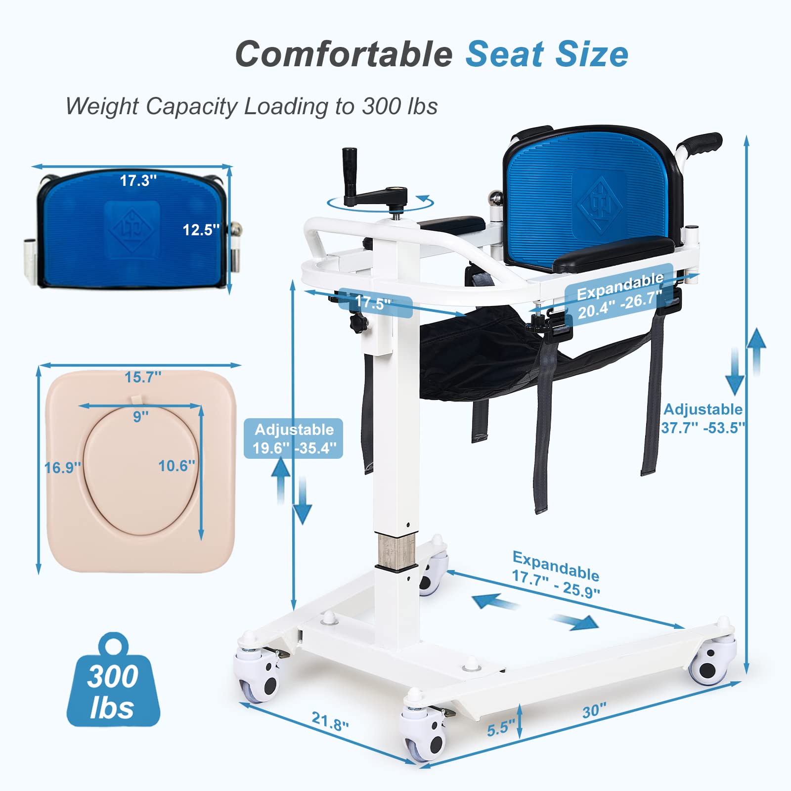 Nixlift Patient Lift Transfer Chair for Home, Wheelchair to Car ...