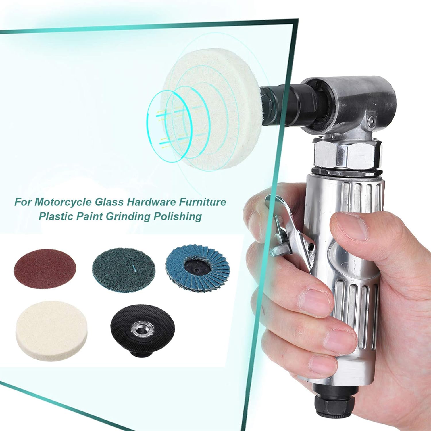 Buy Tysun Angle Air Die Grinder 1/4'' Pneumatic Die Grinder Industrial 90° Air Straight Grinder ...