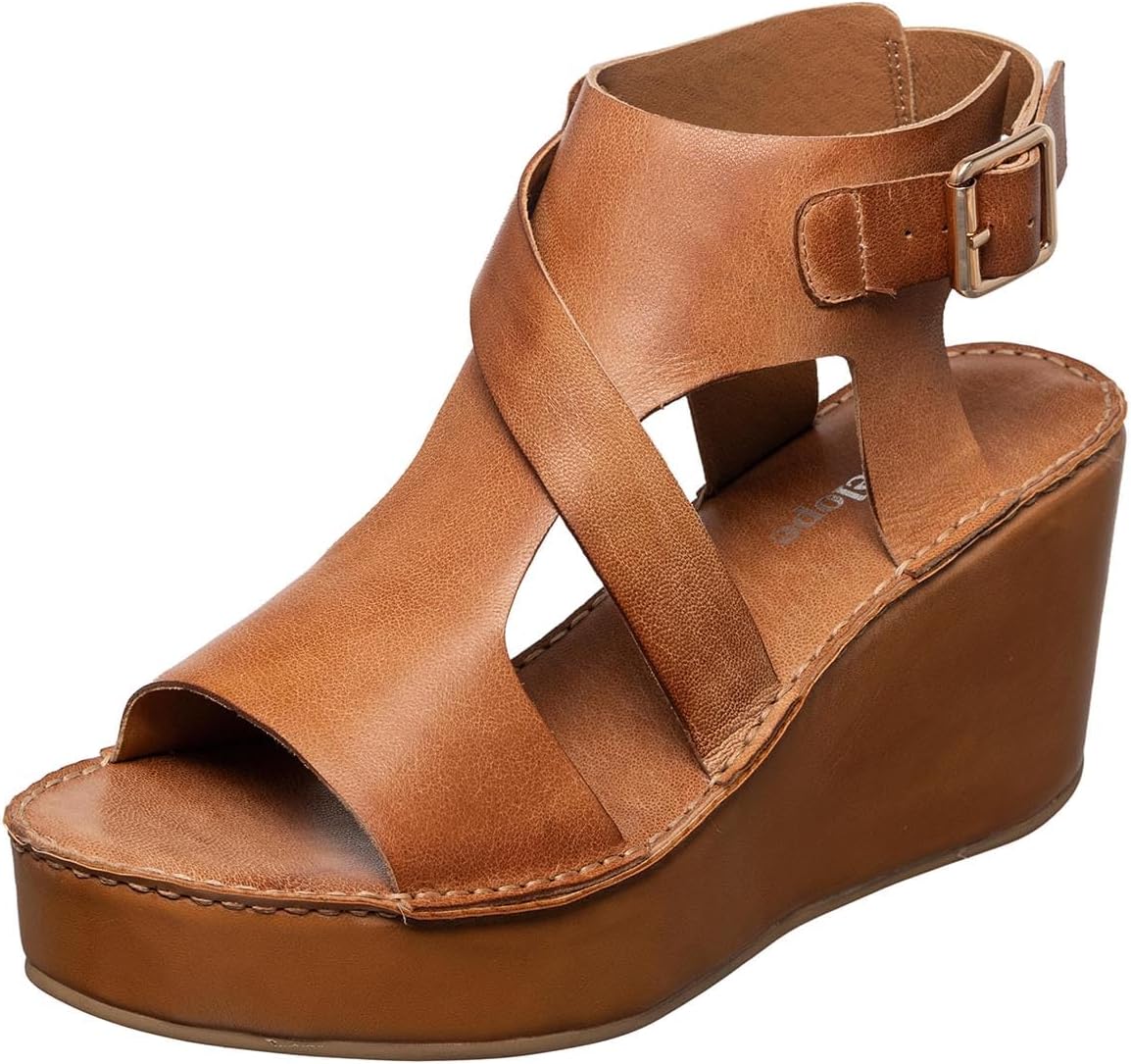 Amazon.com | Antelope Women's Wallis Leather Wedge Sandals | Platforms ...