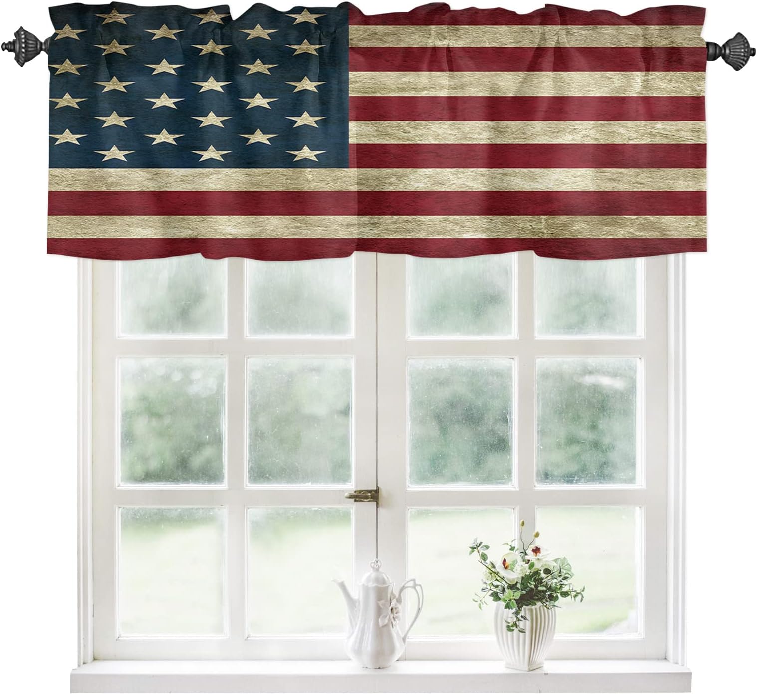 Amazon.com: Savannan Window Curtains Valances, American Independence ...