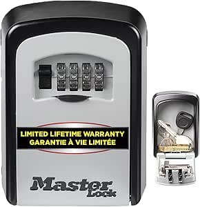Master Lock Boite a clef sécurisée, Fixation murale, Extérieur, 11.9 x ...