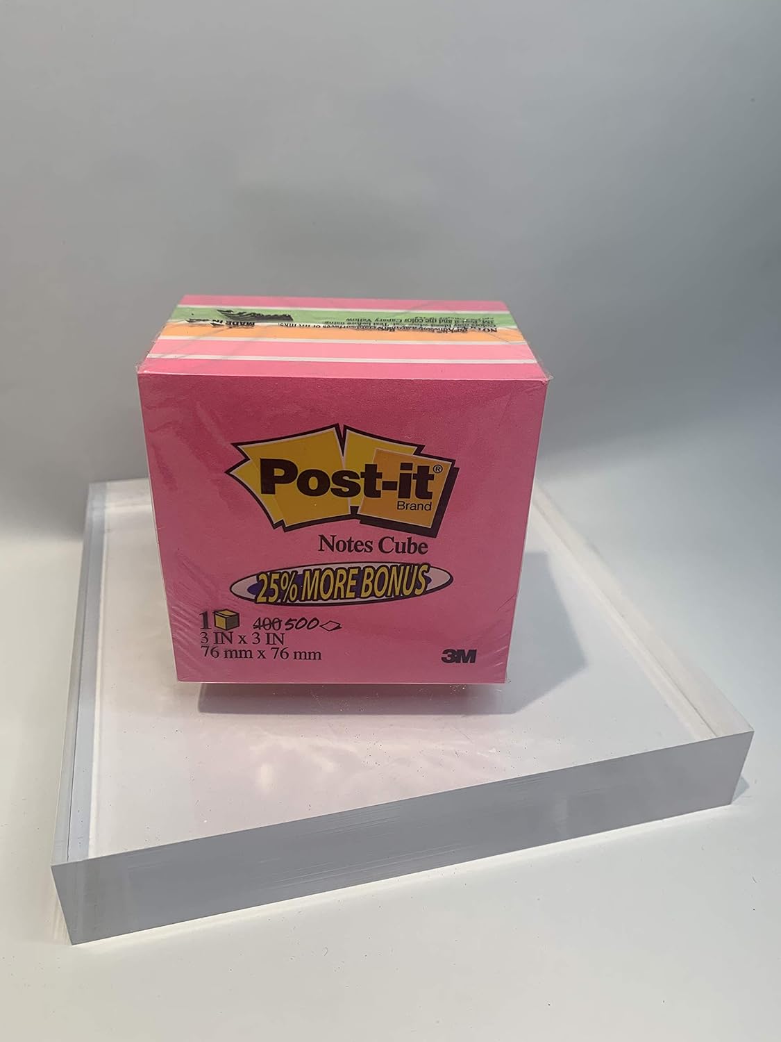 Amazon.com : Post-it Notes Cube, 3" x 3", Ultra Colors, 500 Sheets ...