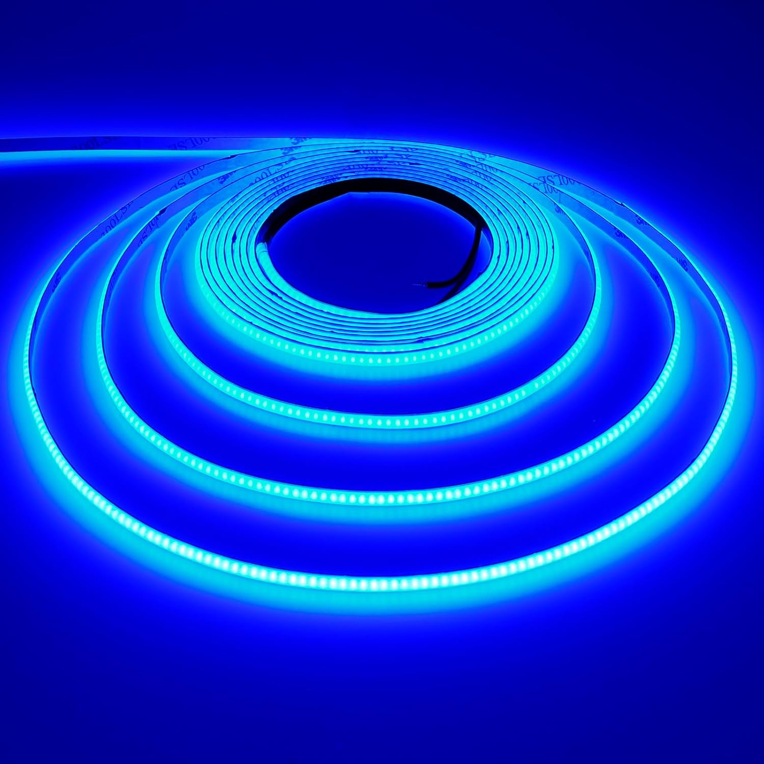 TOPAI 12V Thin 5mm Blue COB LED Strip Light Narrow 5M Bright Uniform ...