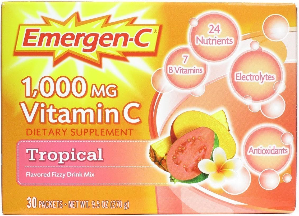 Amazon.com: Alacer Emergen-C Tropical 30 ct : Health & Household