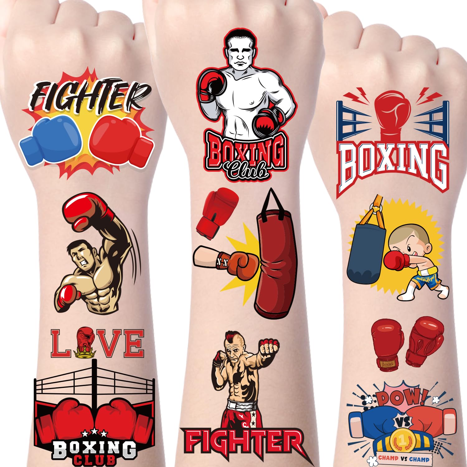 Amazon.com : Yoyuspy Boxing Temporary Tattoos Stickers - 200+ Boxing ...