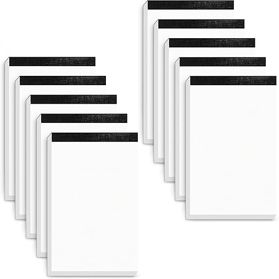 Amazon.com : 10 Pack Small Notepads Refills Grocery for List White Memo ...
