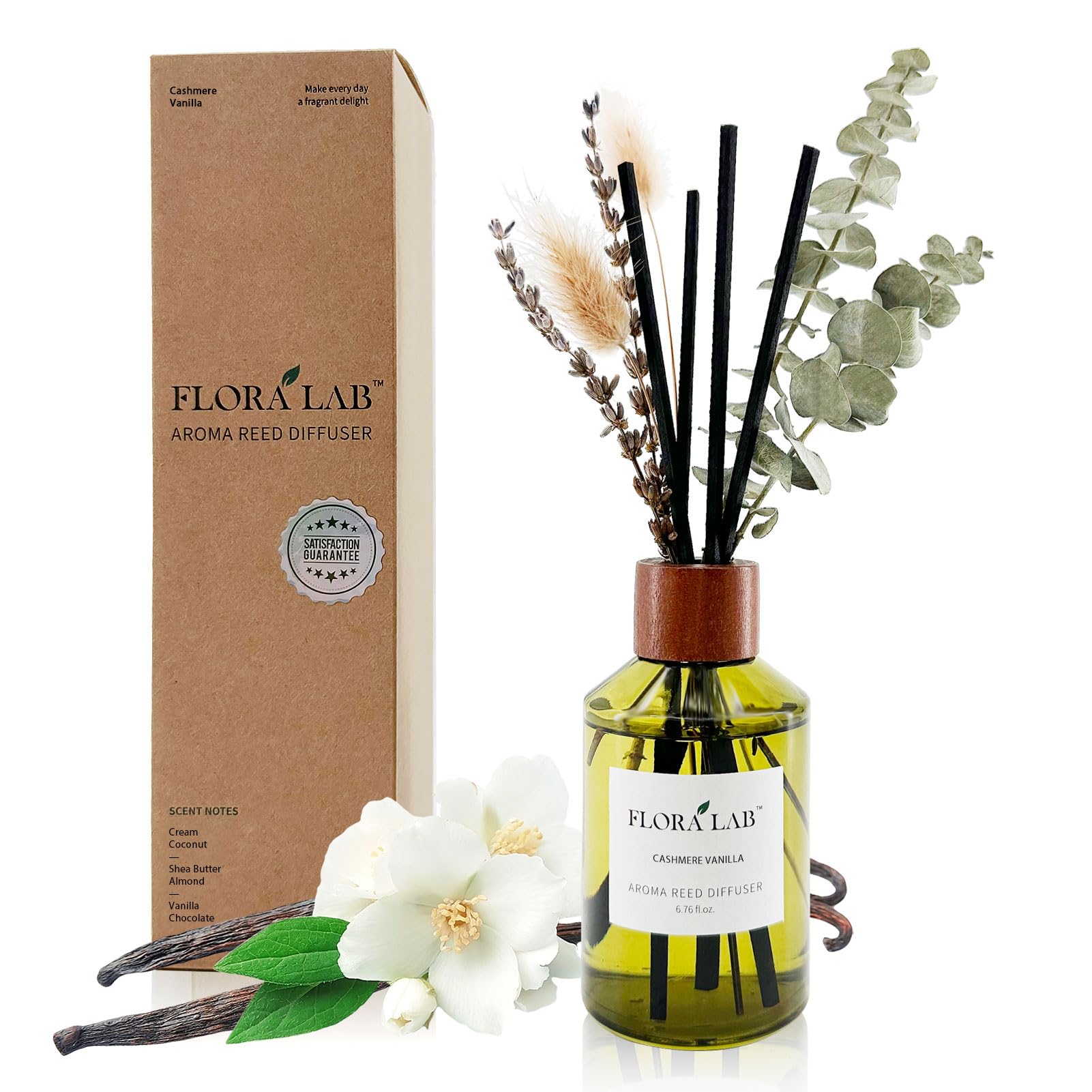 Amazon.com: Flora Lab Reed Diffuser Sets with Sticks and Real Dried ...