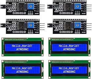 Amazon.com: QCCAN 4-Pack 1602 LCD Display Module I2C Blue Screen ...