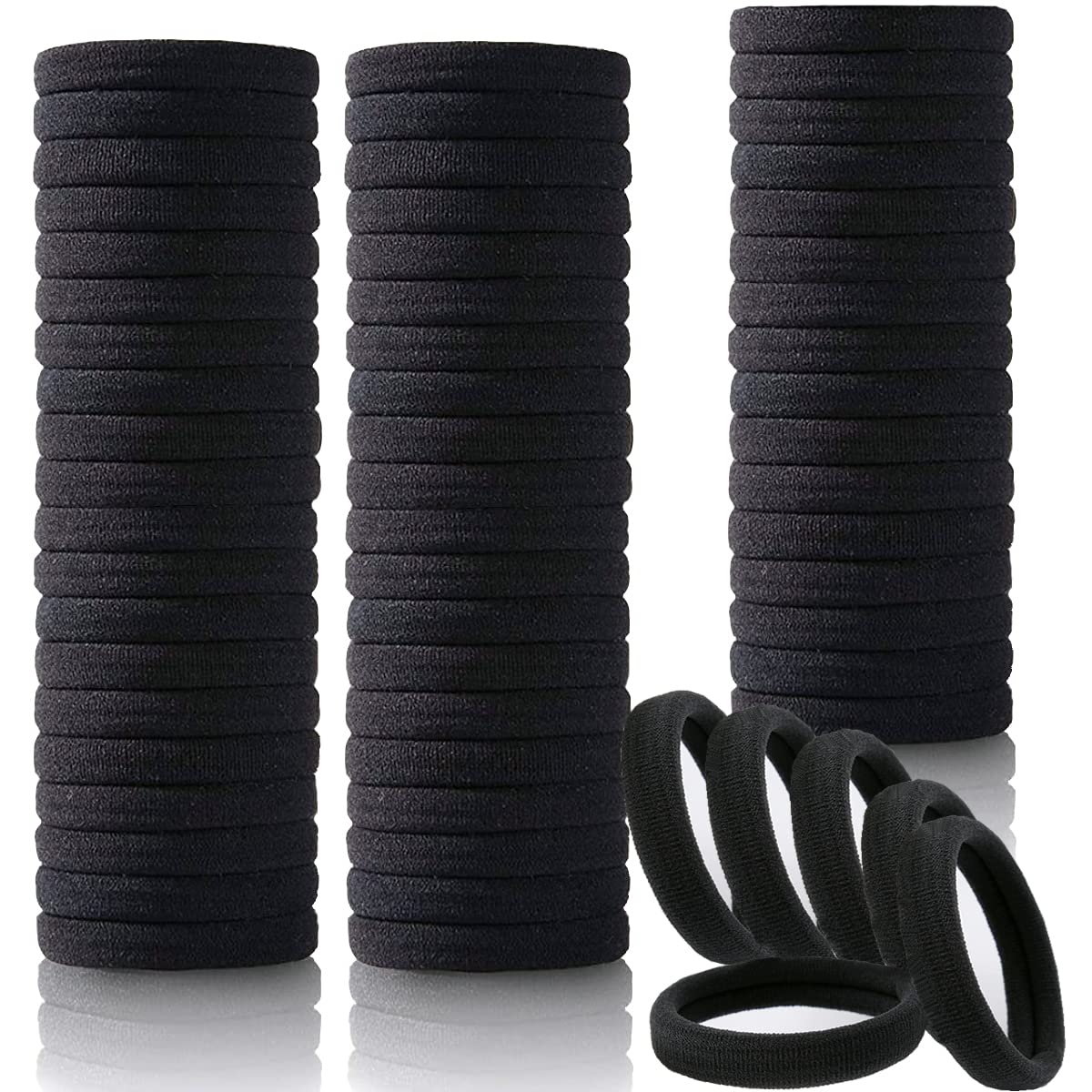 Amazon.com : 100 PCS Hair ties for Women, Seamless Hair Bands Elastic ...