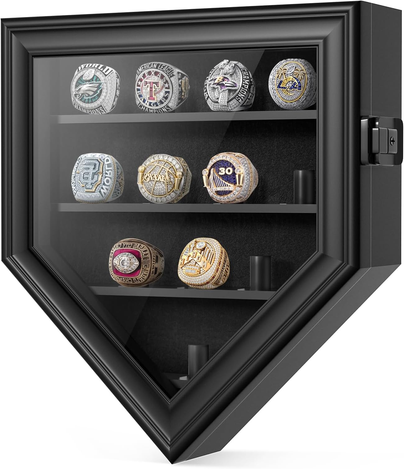 Amazon.com: Personalized Baseball Ring Display Case, Custom Name ...