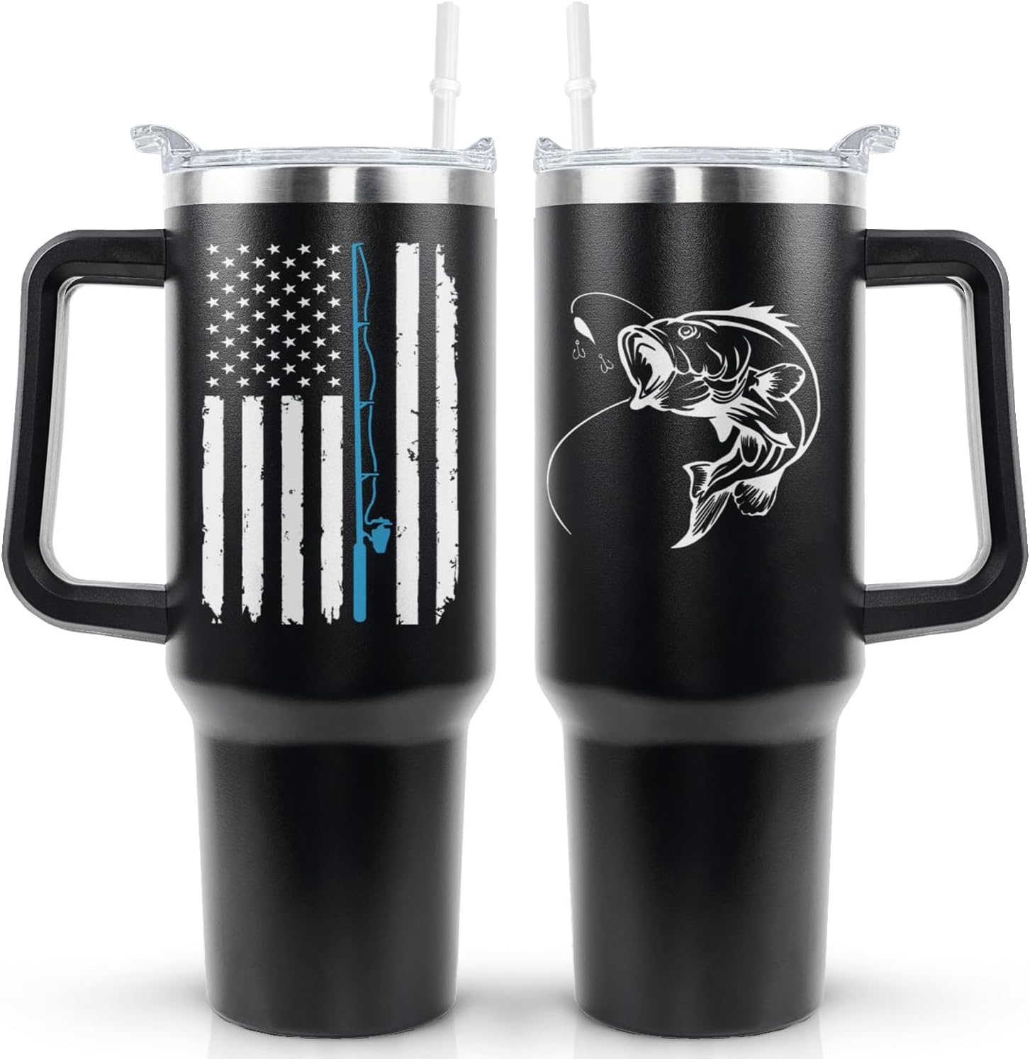 Amazon.com | BBsoft Fishing Gifts for Men 40 OZ Tumbler Cup Fathers Day ...