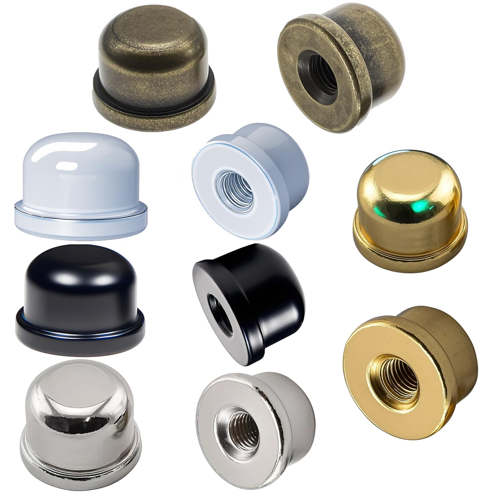 1/2 Inch Brass Finials for Lamps, 1/4-27 Thread Lamp Finial Knob, Lamp ...