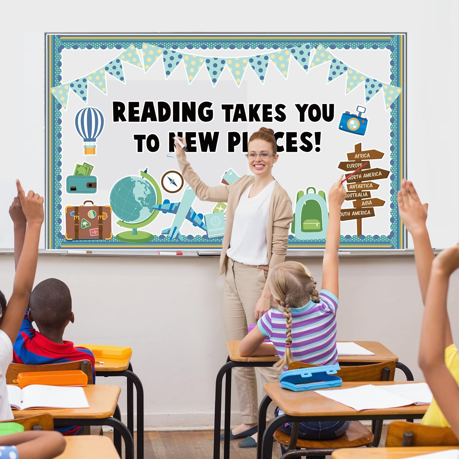 Travel Classroom Decor 119Pcs Travel The Map Bulletin Board Kit 3D ...