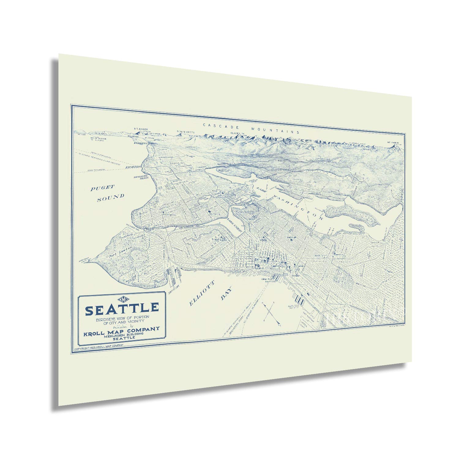 Historic Maps Of Seattle Seattle, Washington 1925 Kroll Antique Maps