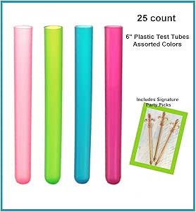 Pack of 25 Assorted Colored Test Tube Shot Glasses : Amazon.ca: Home