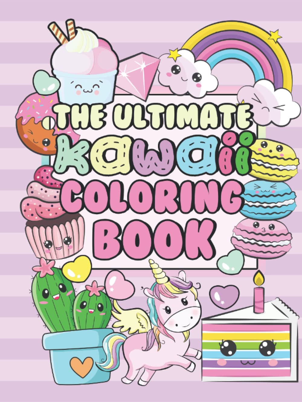 Amazon.com: The Ultimate Kawaii Coloring Book: Super Cute 200 Pages ...