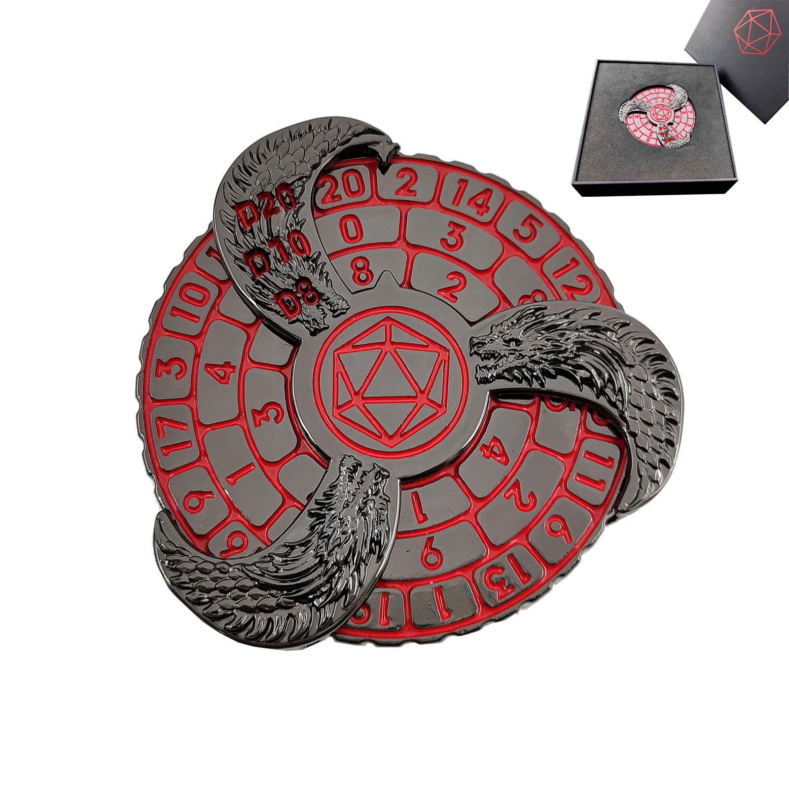 Amazon.com: Unique DND Roulette Dice Spinner D20 Dungeons and Dragons ...