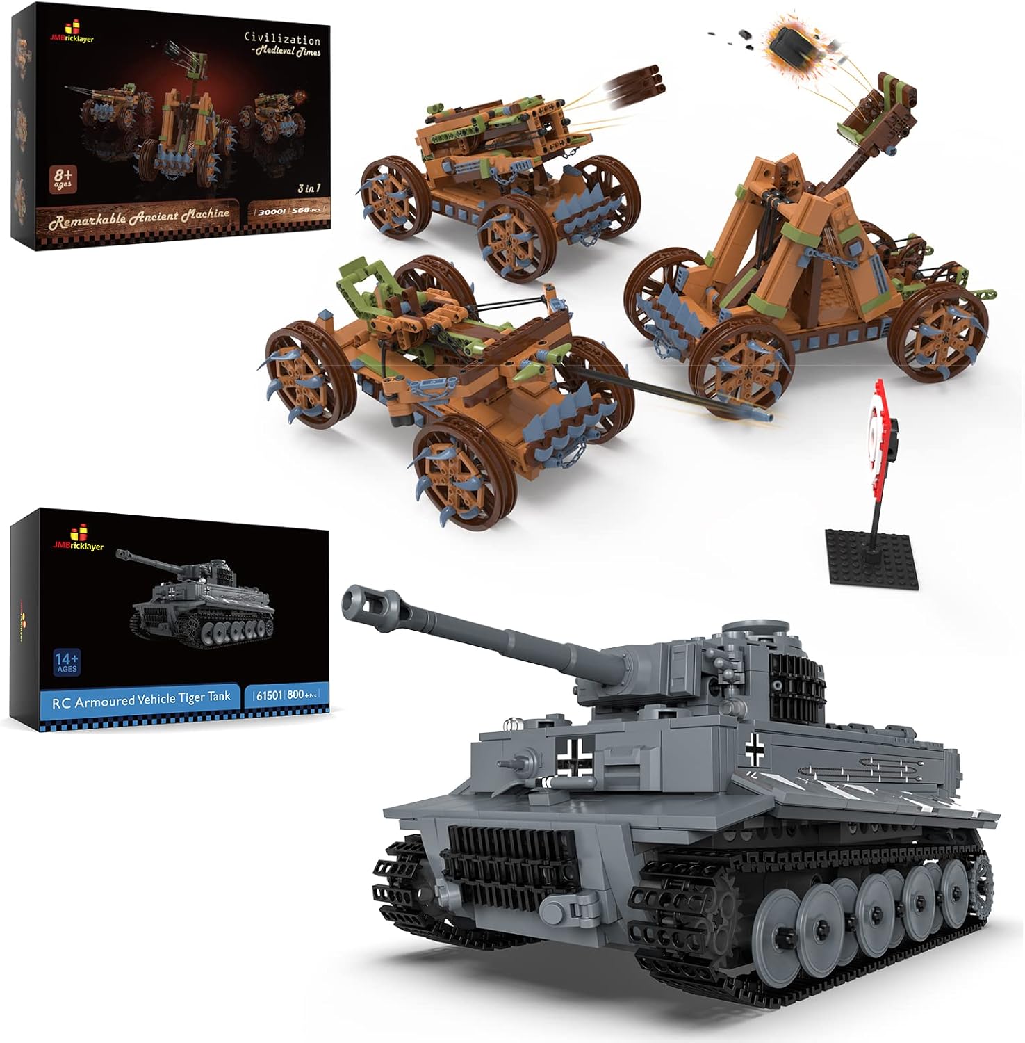 Amazon.com: JMBricklayer Medieval 3 in 1 Military Weapon Model Kit(568 ...