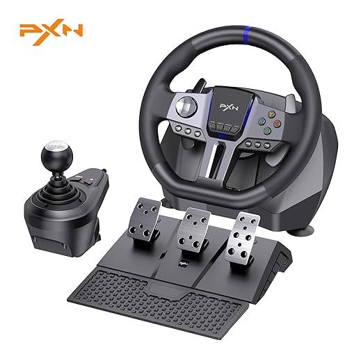 Amazon.com: PXN V9 Gen2 Racing Wheel - Steering Wheel Driving Wheel 270 ...