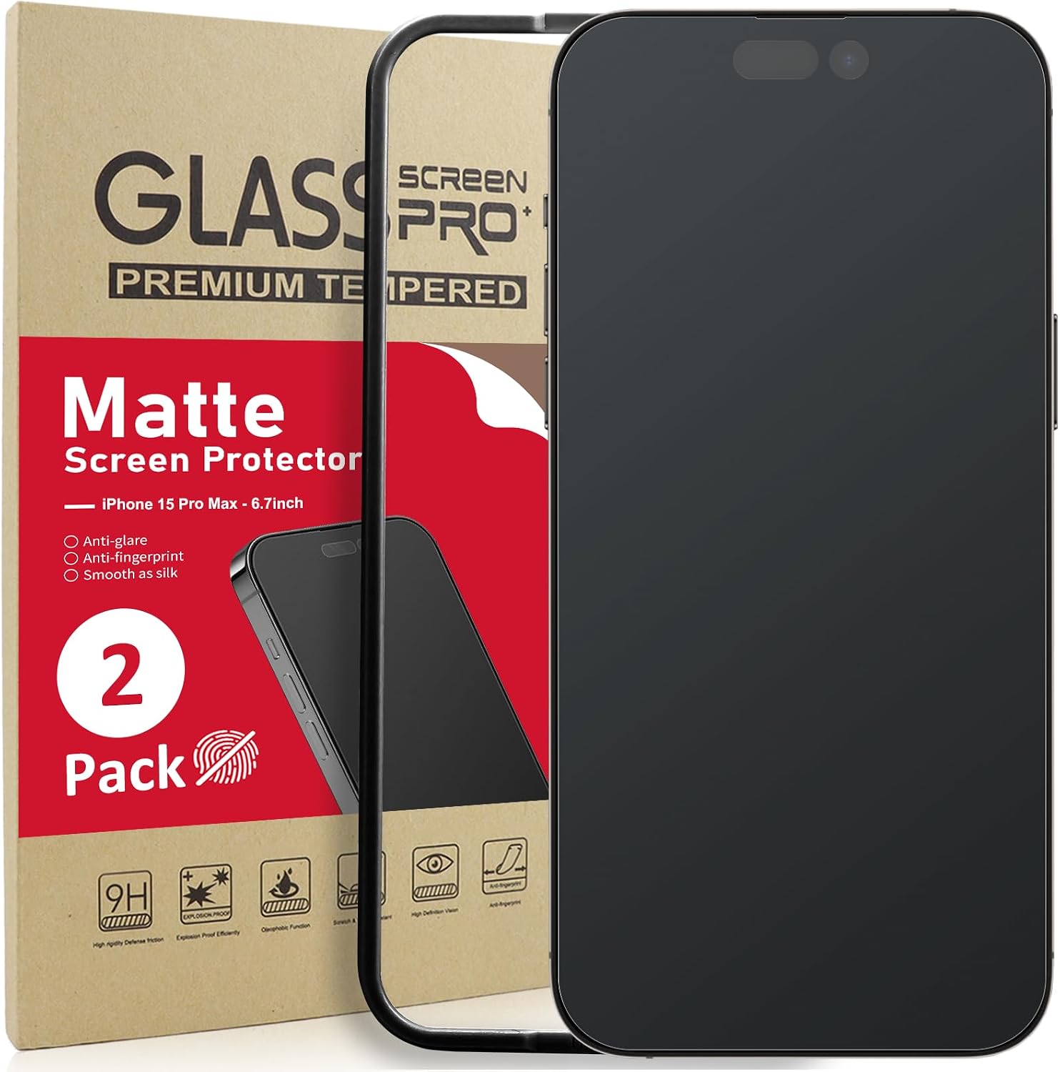 Amazon.com: Ambison [2 Pack Matte Glass Screen Protector Compatible for ...