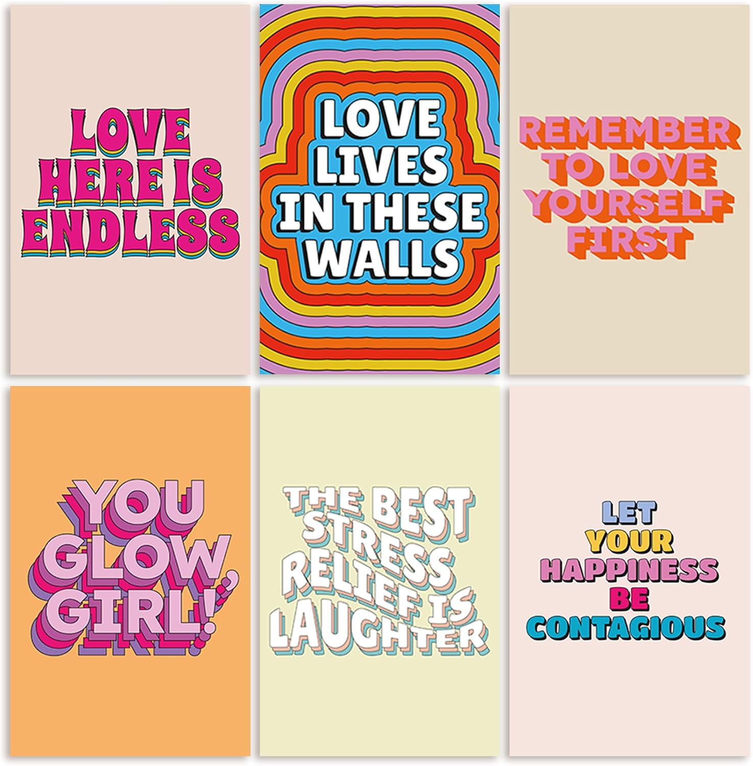Amazon.com: Throwback Traits Funky Posters For Preppy Wall Art - Girl ...