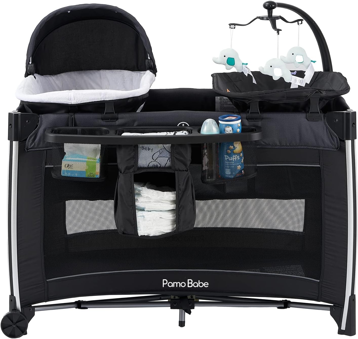 Amazon.com : INFANS 4 in 1 Pack and Play, Portable Nursery Center for ...