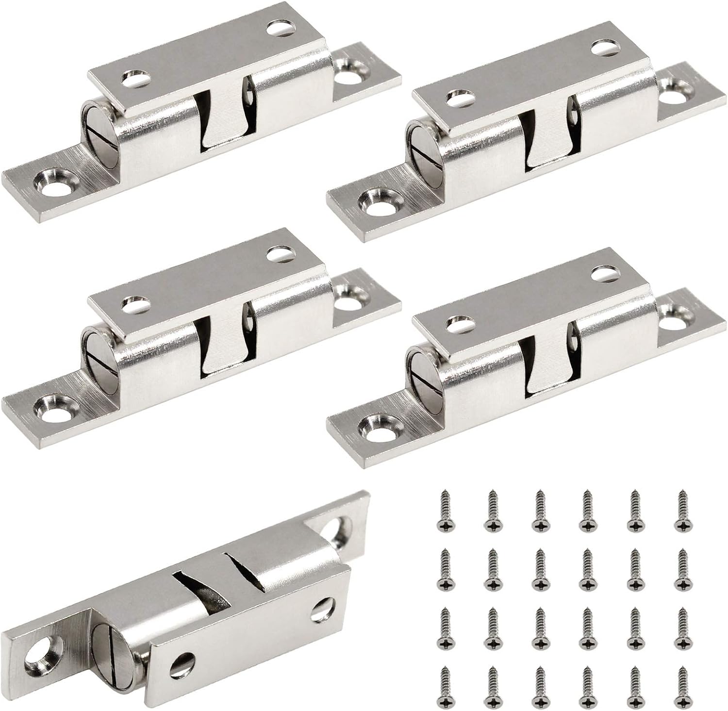 Jiozermi 5Pcs 2.75"/ 70mm Double Ball Tension Roller Catch Latch, Solid ...