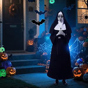 Amazon.com: APUDWN Halloween Scary Decorations Nun Life-Size Cardboard ...