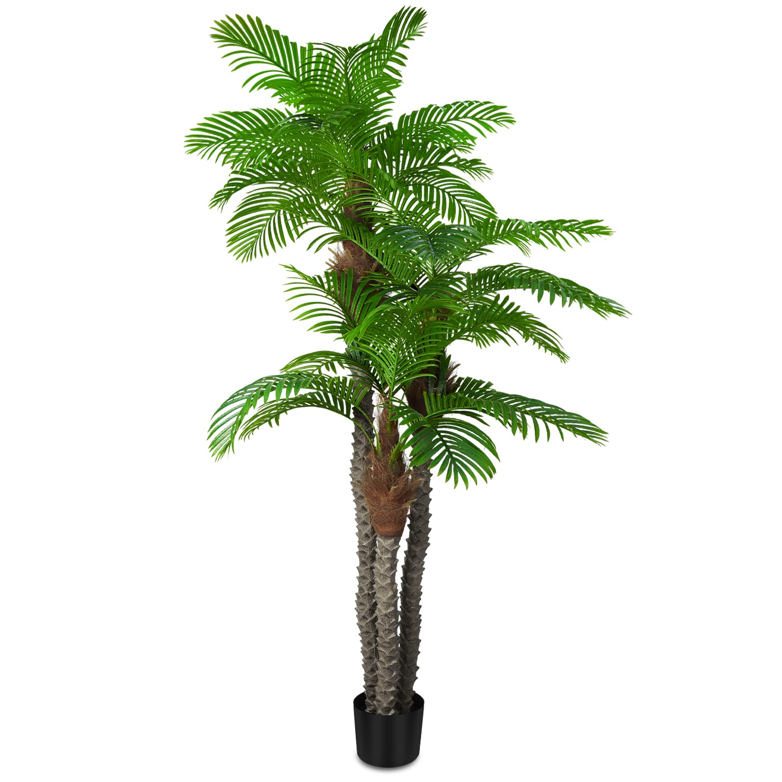 AnTing 8.5ft Artificial Palm Trees Triple Tropical Palm Artificial ...