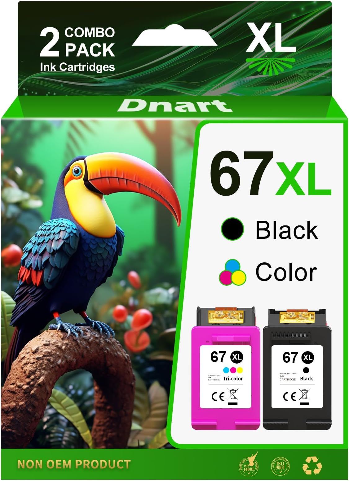 Amazon.com: Ink 67 for 67XL Black Ink Cartridge 2 Pack Work for Envy ...